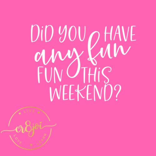 How to Have a Good Week – The Sunday Cr8joi Check-In | cr8joi