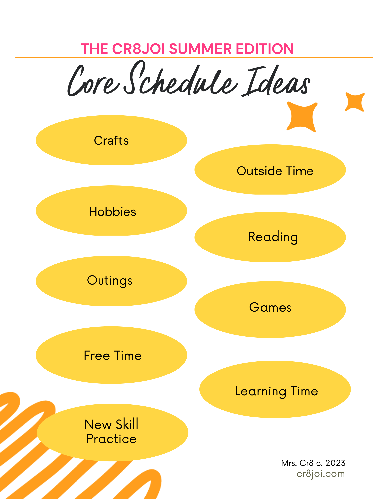 The Cr8joi Summer Edition: Easy Summer Schedules | cr8joi